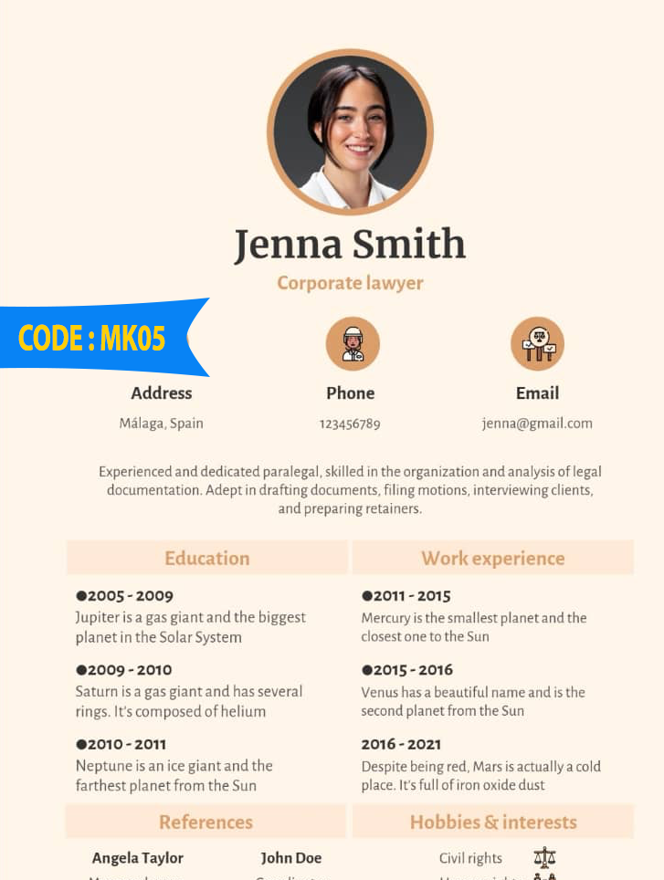 RESUME CODE – Nakresume
